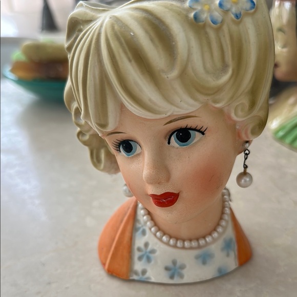 Accents | Vintage Ceramic Lady Head Vase | Poshmark